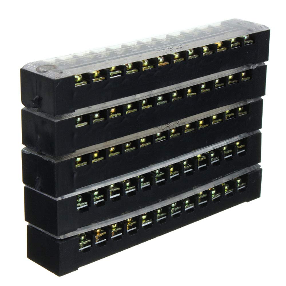Snapklik.com : Summer-Home 5Pcs 15A 600V 12 Position Covered Dual Row ...