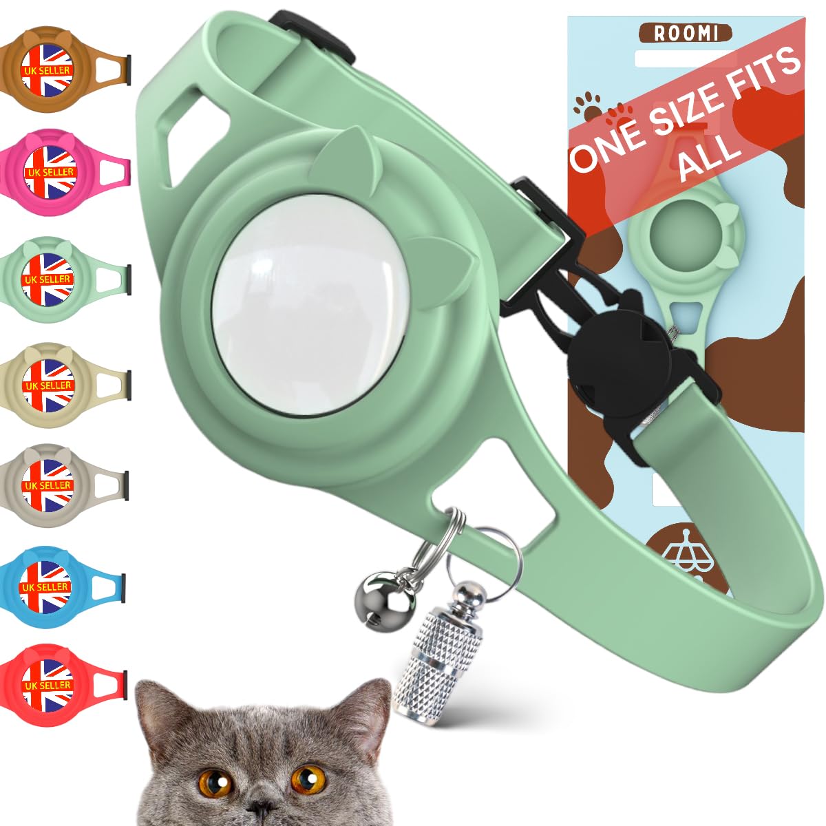 Hypoallergenic Apple Airtag Cat Collar, Lightweight Cat Tracker Collar ...
