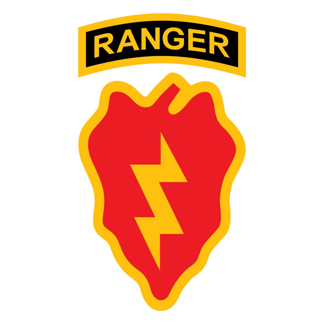Amazon.com: US Army - 25th Infantry Division SSI Patch With Ranger Tab ...