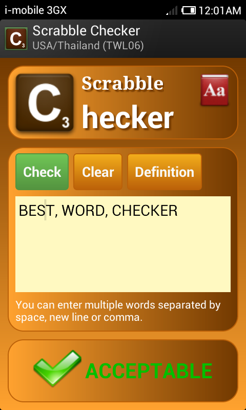 Scrabble Checker - App on the Amazon Appstore