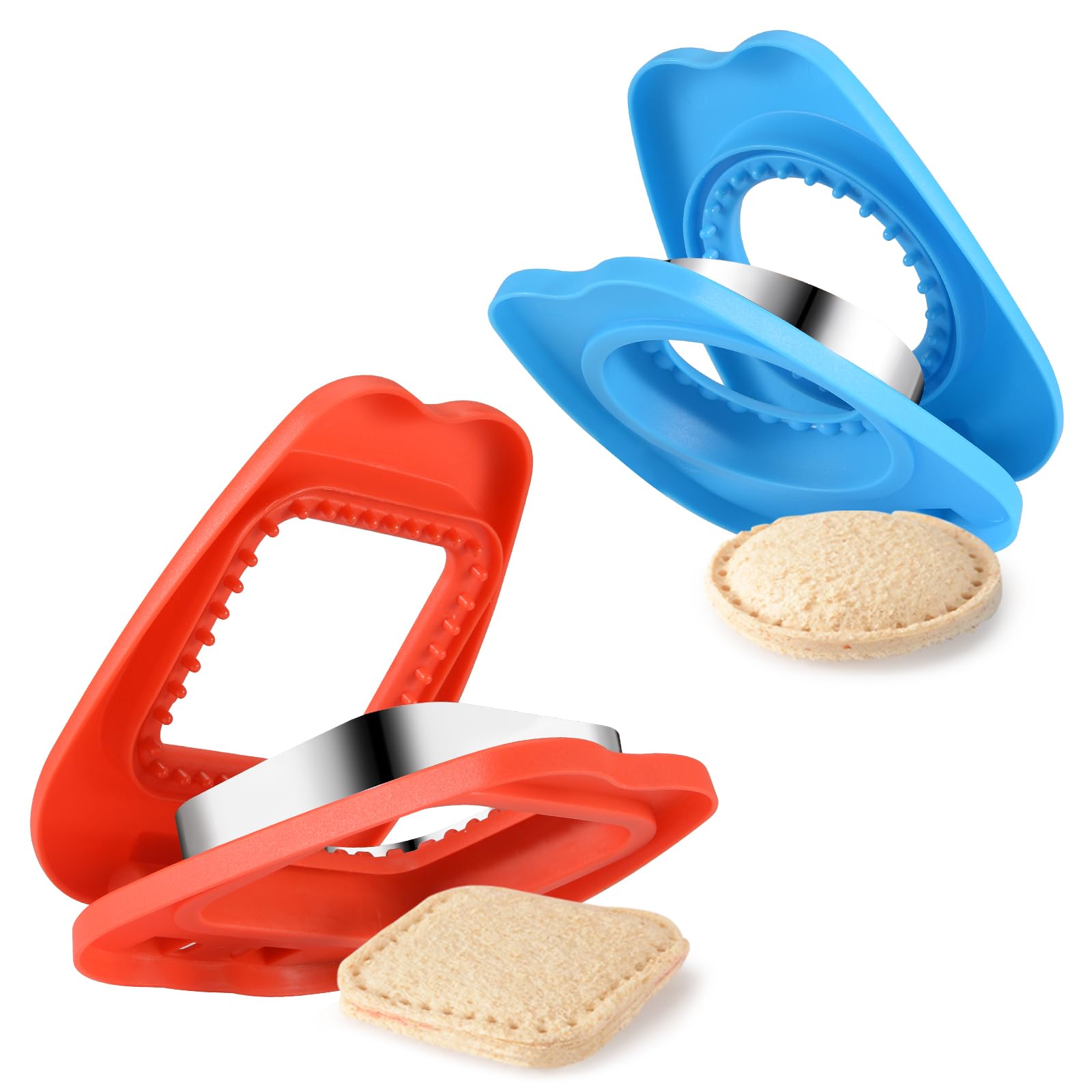 Amazon.com: 2 IN 1 Sandwich Cutters for Kids Lunch,2PCS Sandwich Cutter ...