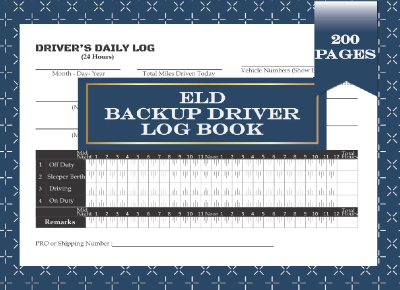 ELD Backup Driver Log Book: 200 Page ELD Backup Checklist Logs and ...