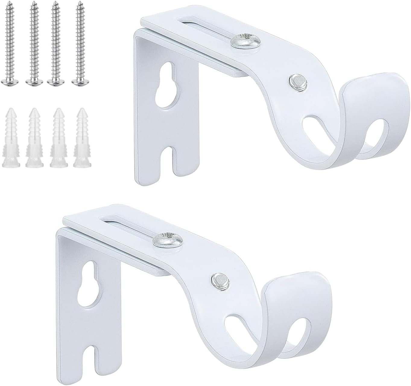 2 Pièces Support de Tringle à Rideaux, Support de Tringle à Rideau ...