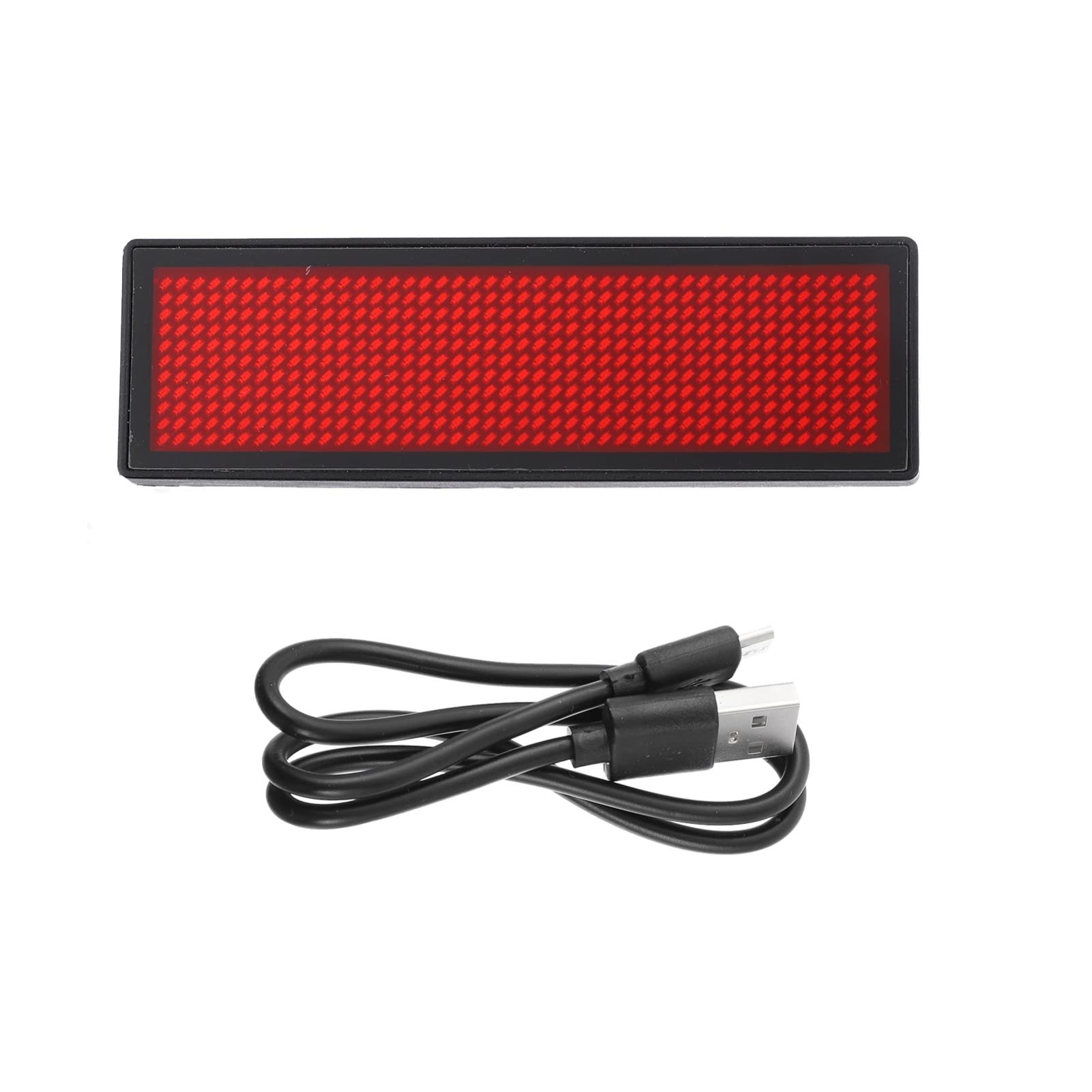 Buy iplusmile LED Name Badge Name Tag USB Scrolling Red Sign Digital ...