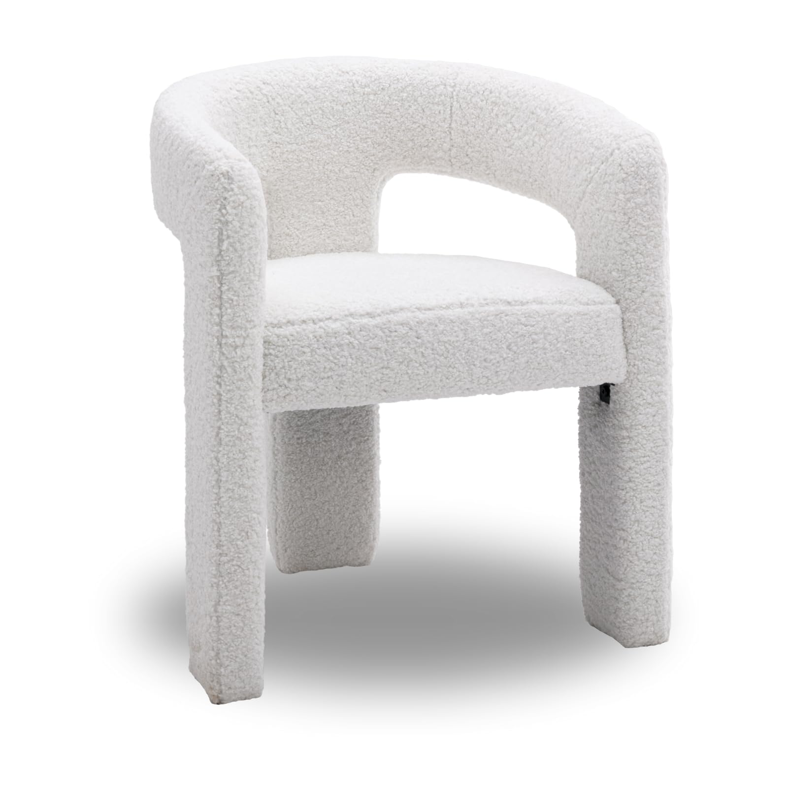 Amazon.com - ChicAura Modern Sherpa Barrel Dining Chair, Upholstered ...