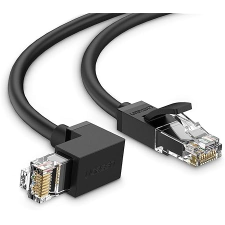 UGREEN Angled Cat6 Cable, 90 Degree Ethernet Cable, Straight to Right ...