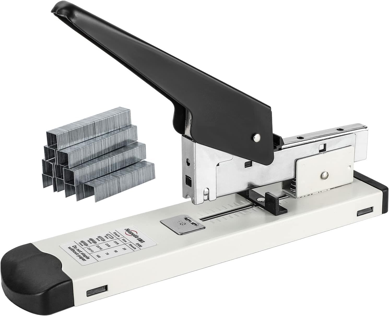 Heavy Metal Adjustable Stapler 100 Sheets of Paper Large Heavy Duty ...