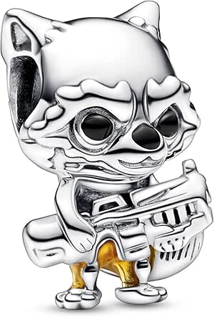 PANDORA Marvel Baby Groot - Abalorio de plata de ley con cristal marrón ...