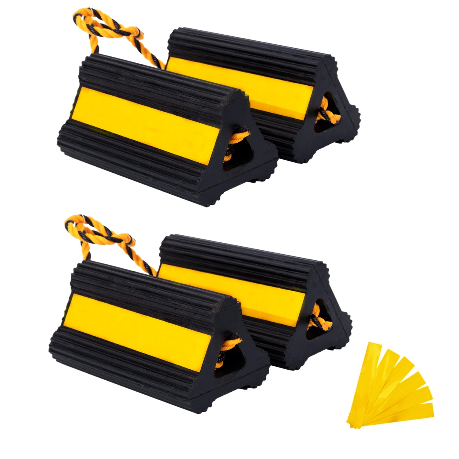 Amazon.com: Tiousmoky Wheel Chock Heavy Duty Rubber Trailer Wheel ...