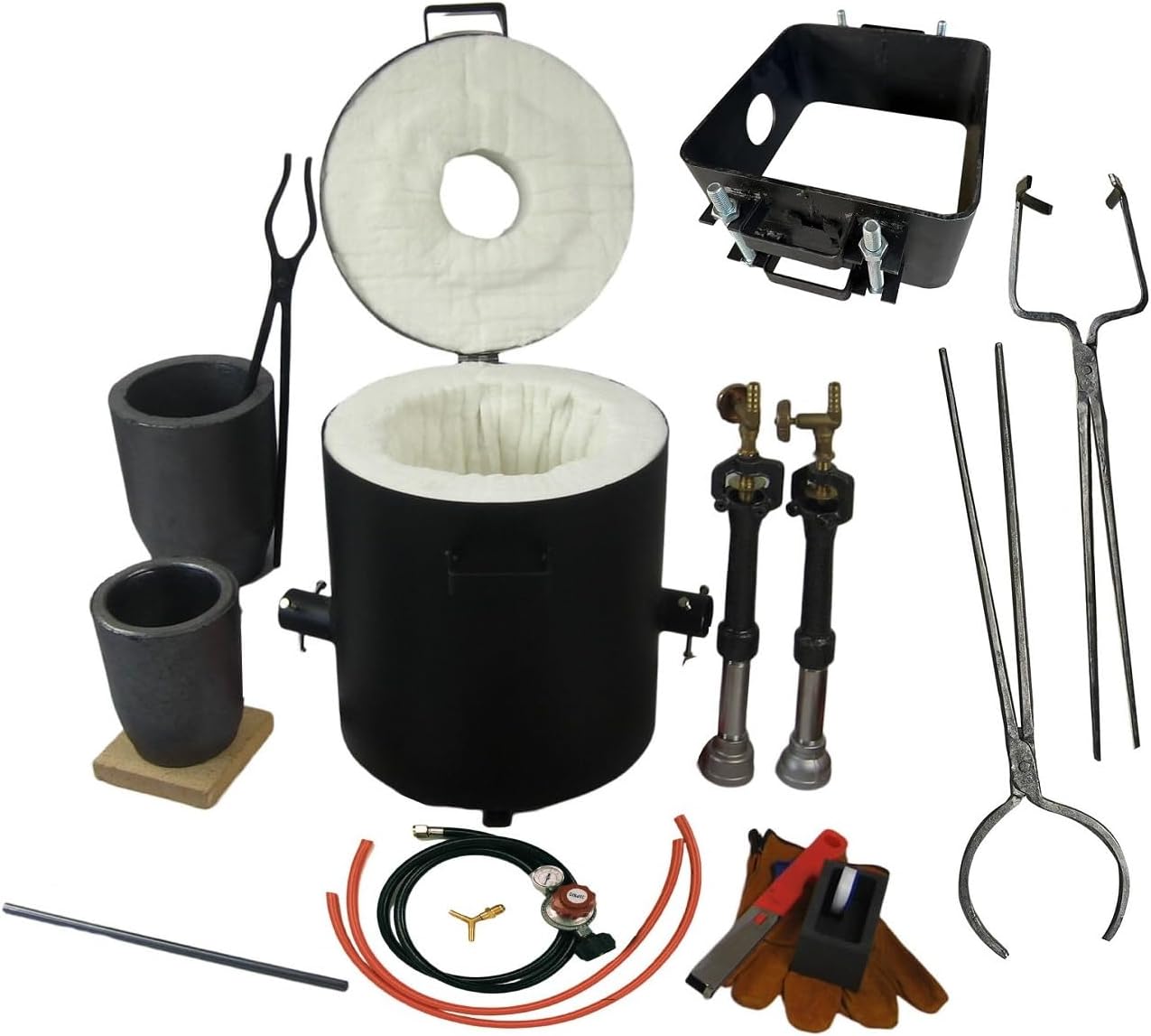Amazon.com: 16KG/35lbs Propane Smelting Furnace Kit with Large Tongs ...