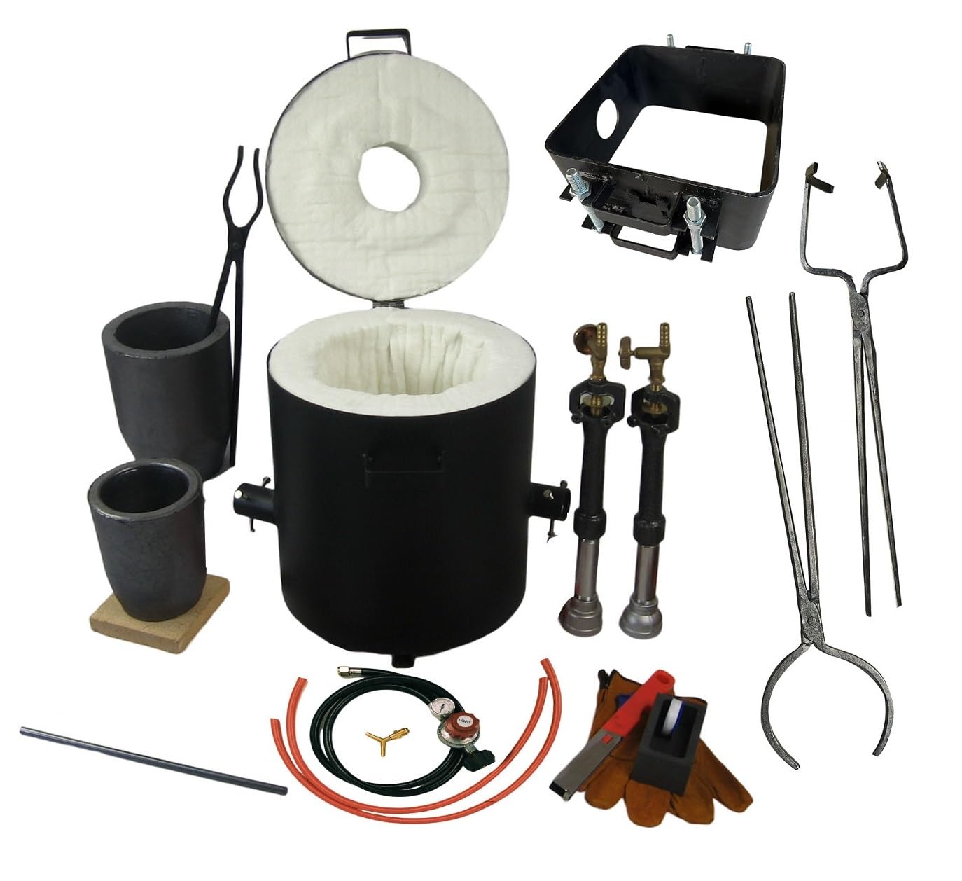 Amazon.com: 16KG/35lbs Propane Smelting Furnace Kit with Large Tongs ...