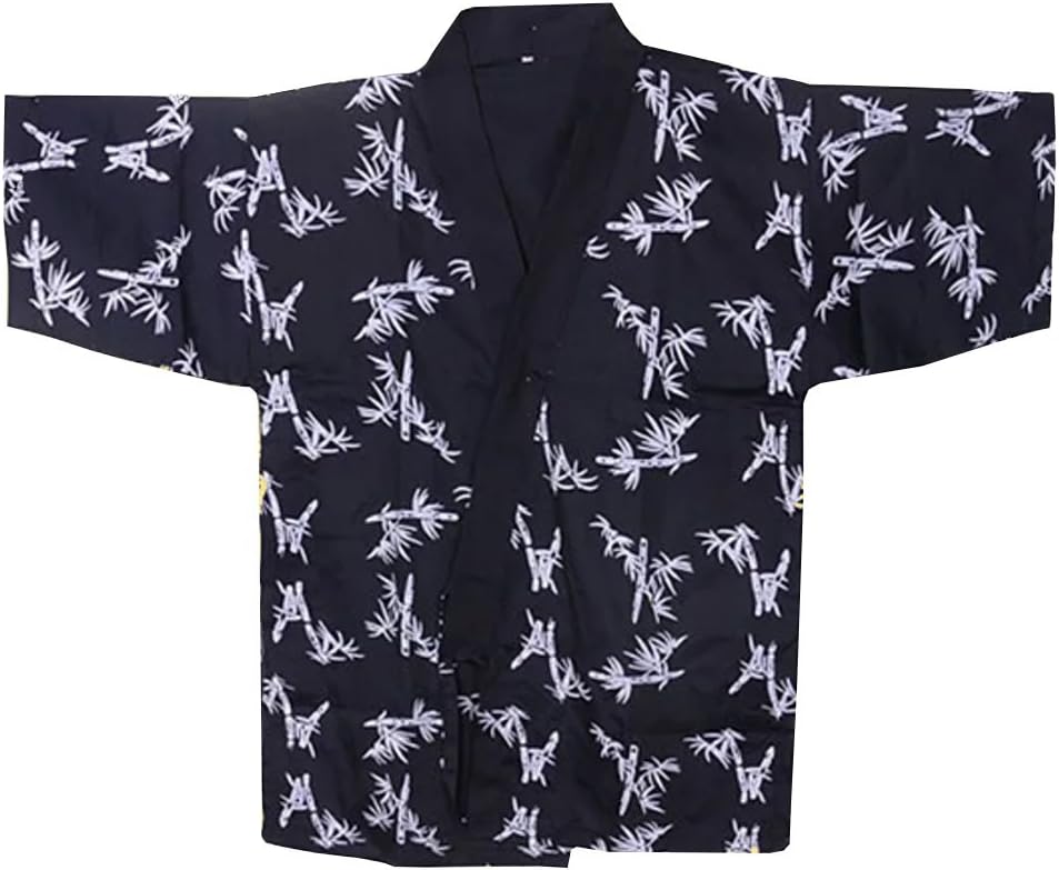 Amazon.com: Japanese Restaurant Sushi Chef Coat Uniforms Kimono Waiter ...