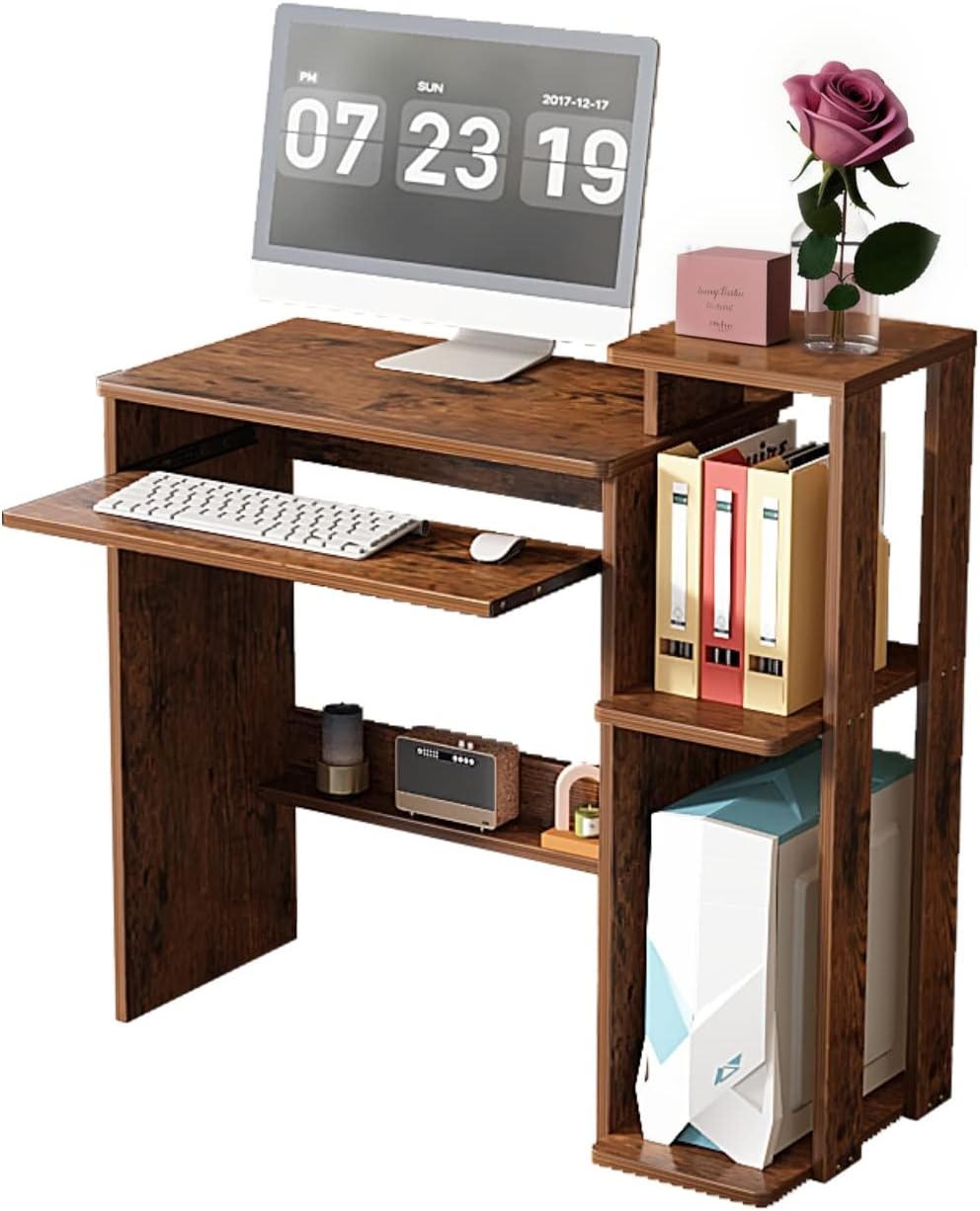 Amazon.com: NEWSENDY Multipurpose Study Desk: Compact 35” Small Desk ...