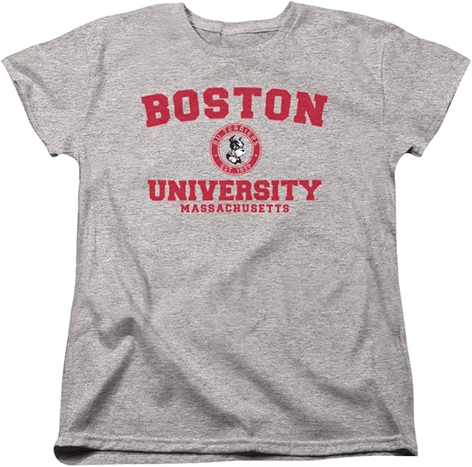 Amazon.com: Boston University Official Circle Logo Women's T Shirt ...