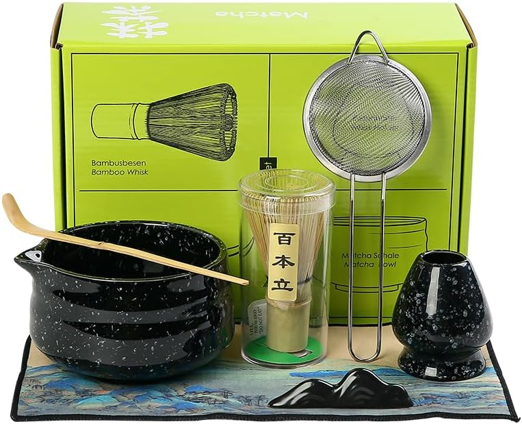 7pcs matcha whisk set Includes Matcha Bowl, Matcha Whisk Holder, Bamboo ...