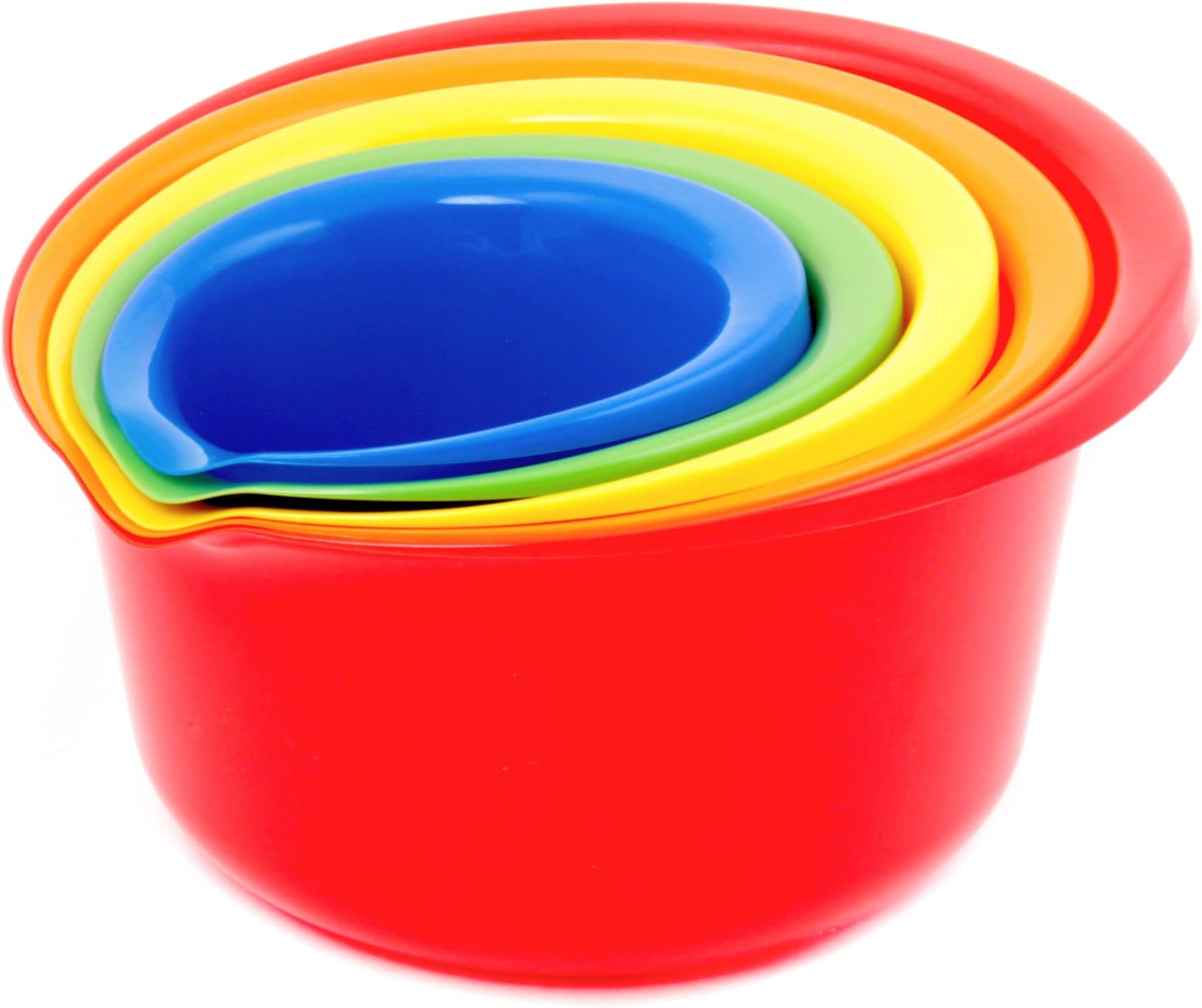 Amazon.com: Set of 4 - Colorful Mixing Bowls - Plastic Mixing Bowl Set ...
