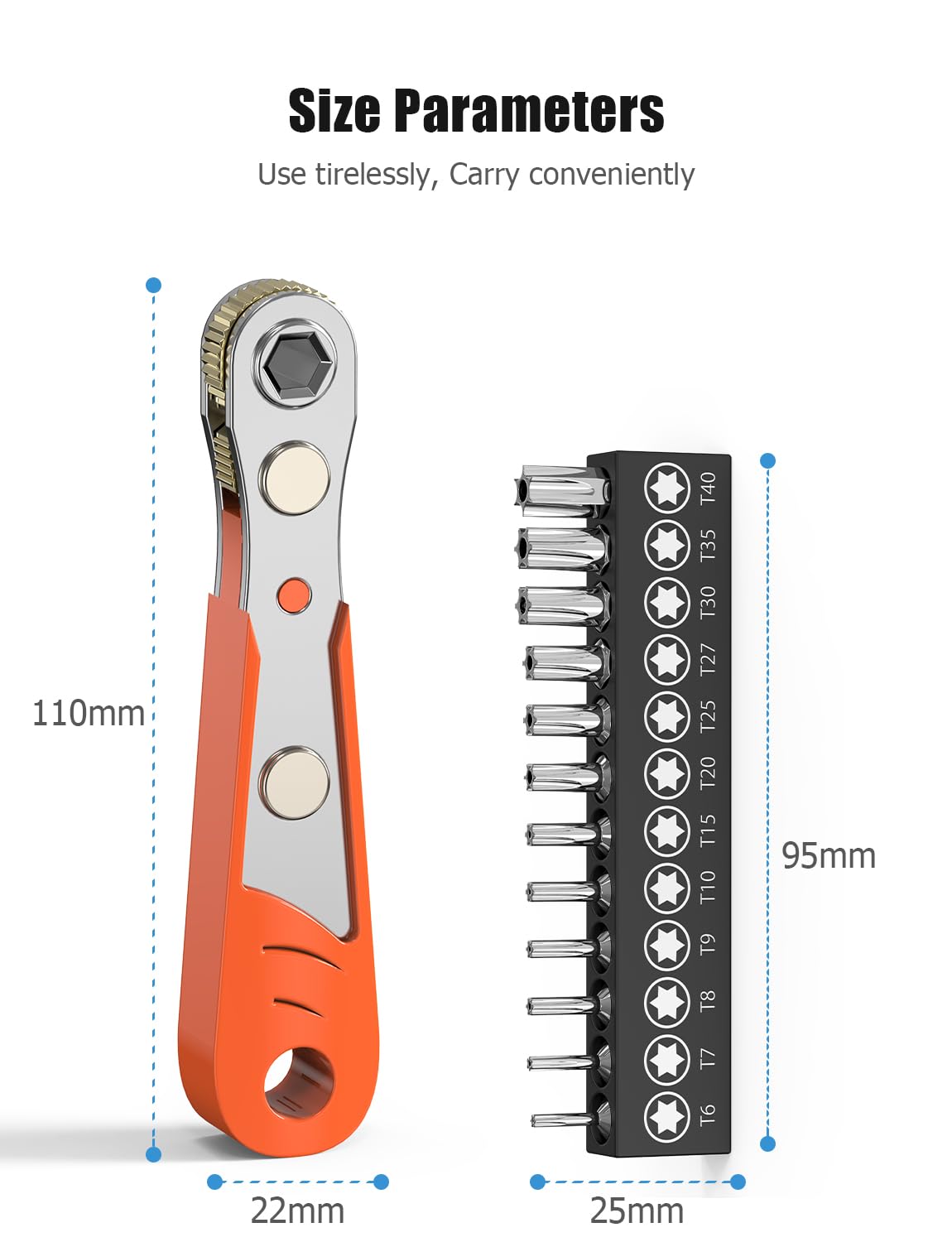 Right Angle Phillips Magnetic Screwdriver with Torx Bits Set, Ancable 1 ...