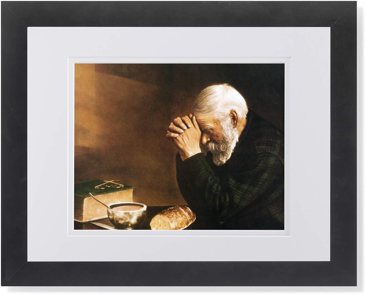 Amazon.com: Gratitude Lady Praying at Dinner Table Daily Bread Grace ...