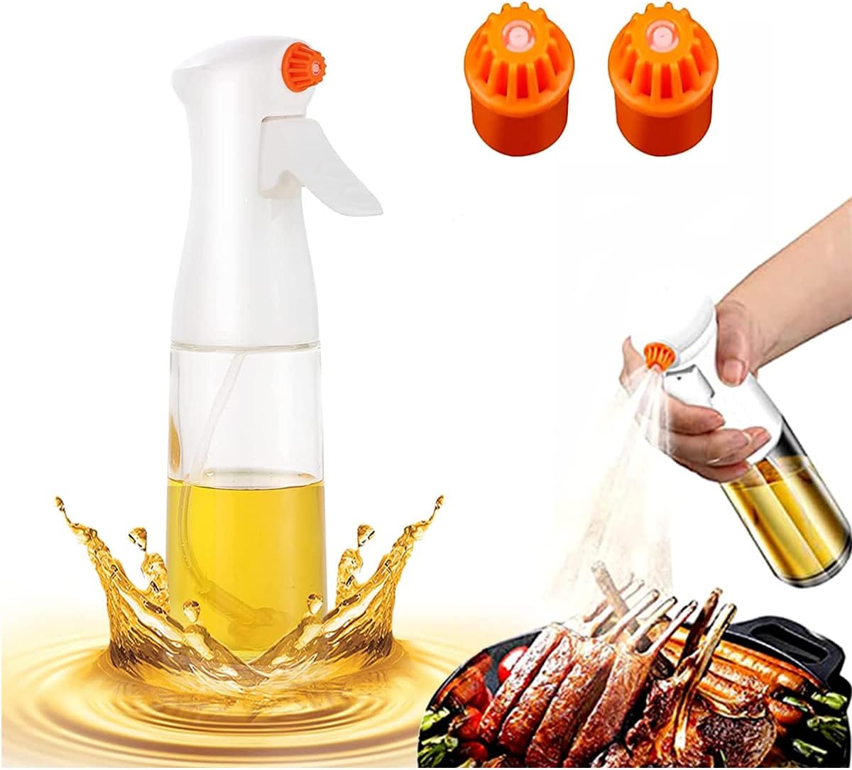 Amazon.com: Premium Oil Sprayer for Cooking with Replaceable Anti Oil ...