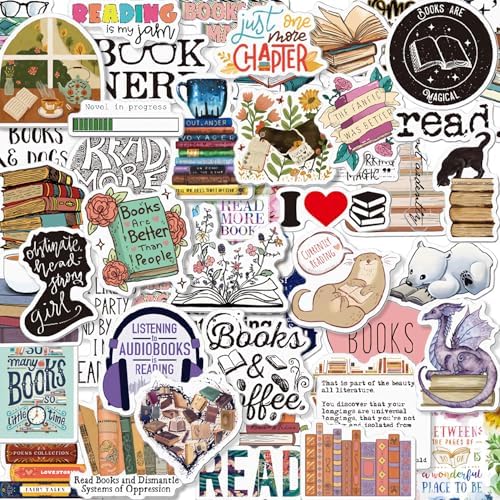 Amazon.com: Joyppy Bookish Stickers for Kindle, 50 PCS, Waterproof ...