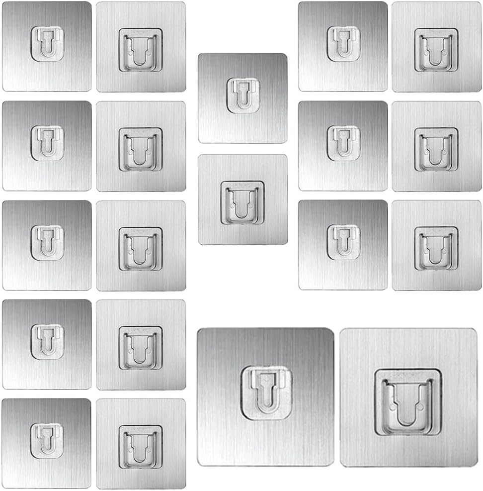 nanaxagly 20pcs Double Sided Adhesive Hooks Wall Hooks for Hanging ...