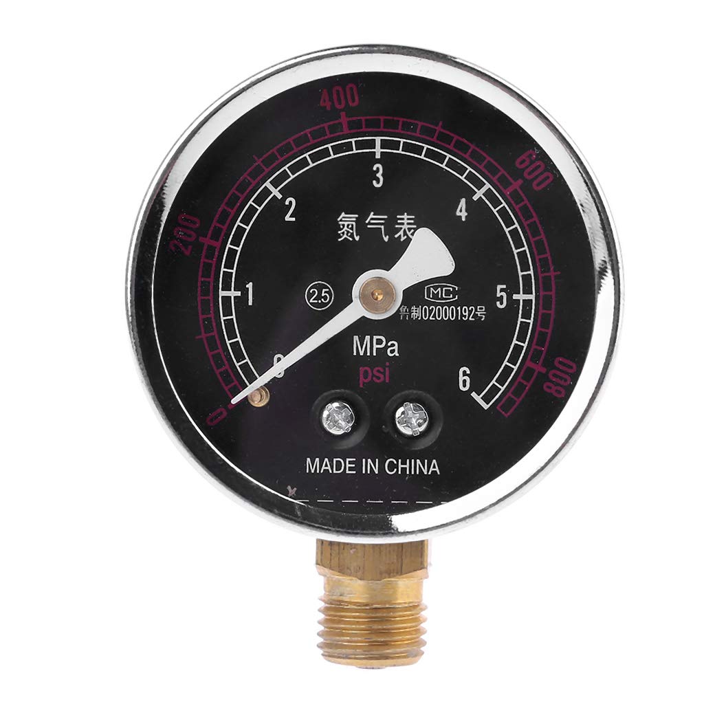 Buy Nitrogen Flowmeter Dial Pressure Gauge Manometer Monitor Pressure ...