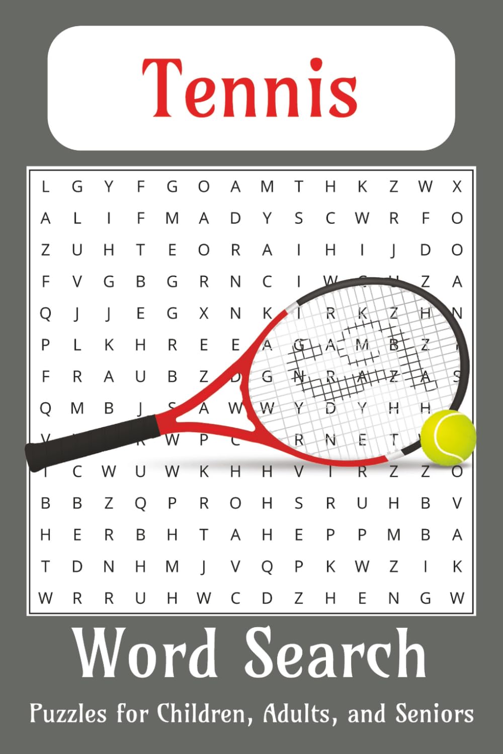 Tennis Word Search Puzzle Book: Word Searches with Easy to Read Print ...
