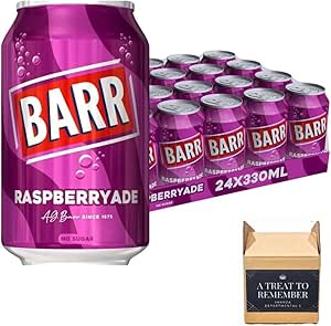 Fizzy Drink Cans, No Sugar, 330ml - Pack Of 24 (24x, Raspberryade, Low ...