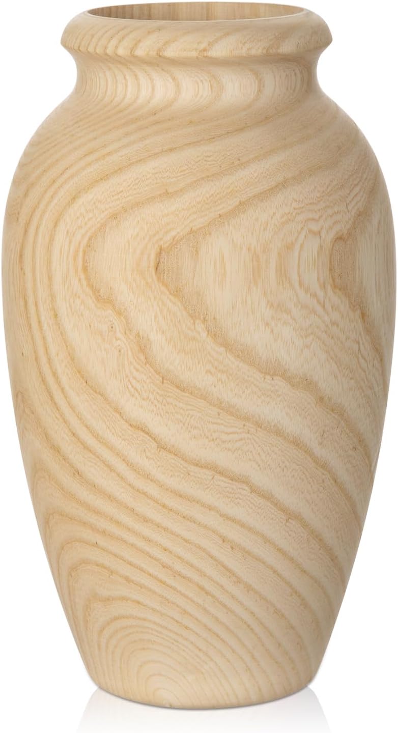Amazon.com: Wooden Vase,Wood Vases for Decor,Crock Milk Can Shape Vases ...