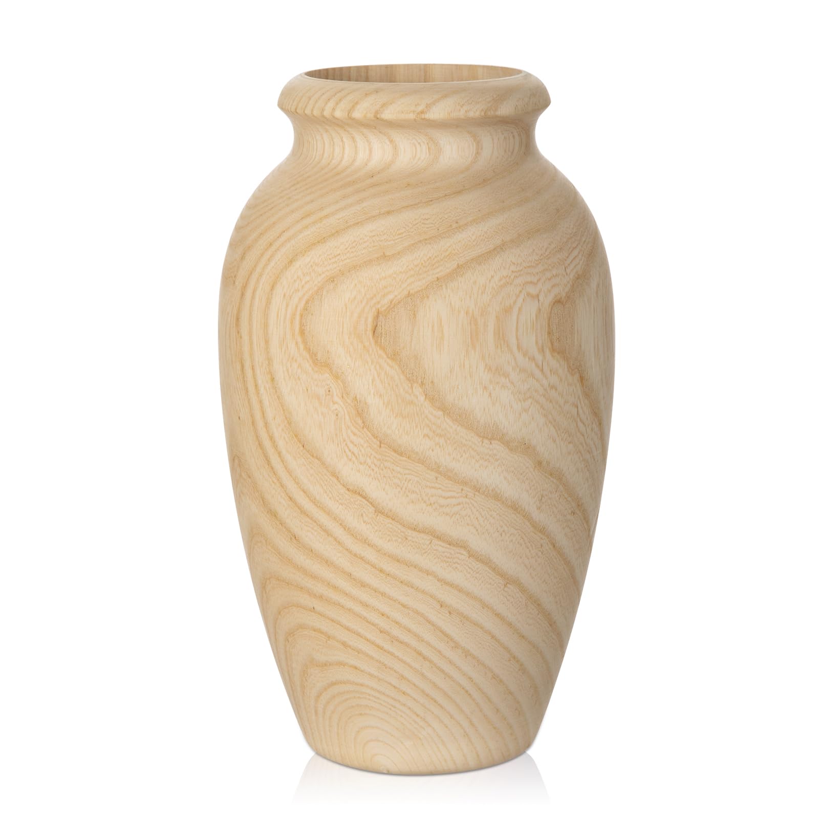 Amazon.com: 9" Tall Handmade Wooden Flower Vase, Large Wood Vase ...