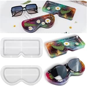 Amazon.com: Koonafy 2PCS Glasses Holder Resin Casting Mold Reading ...