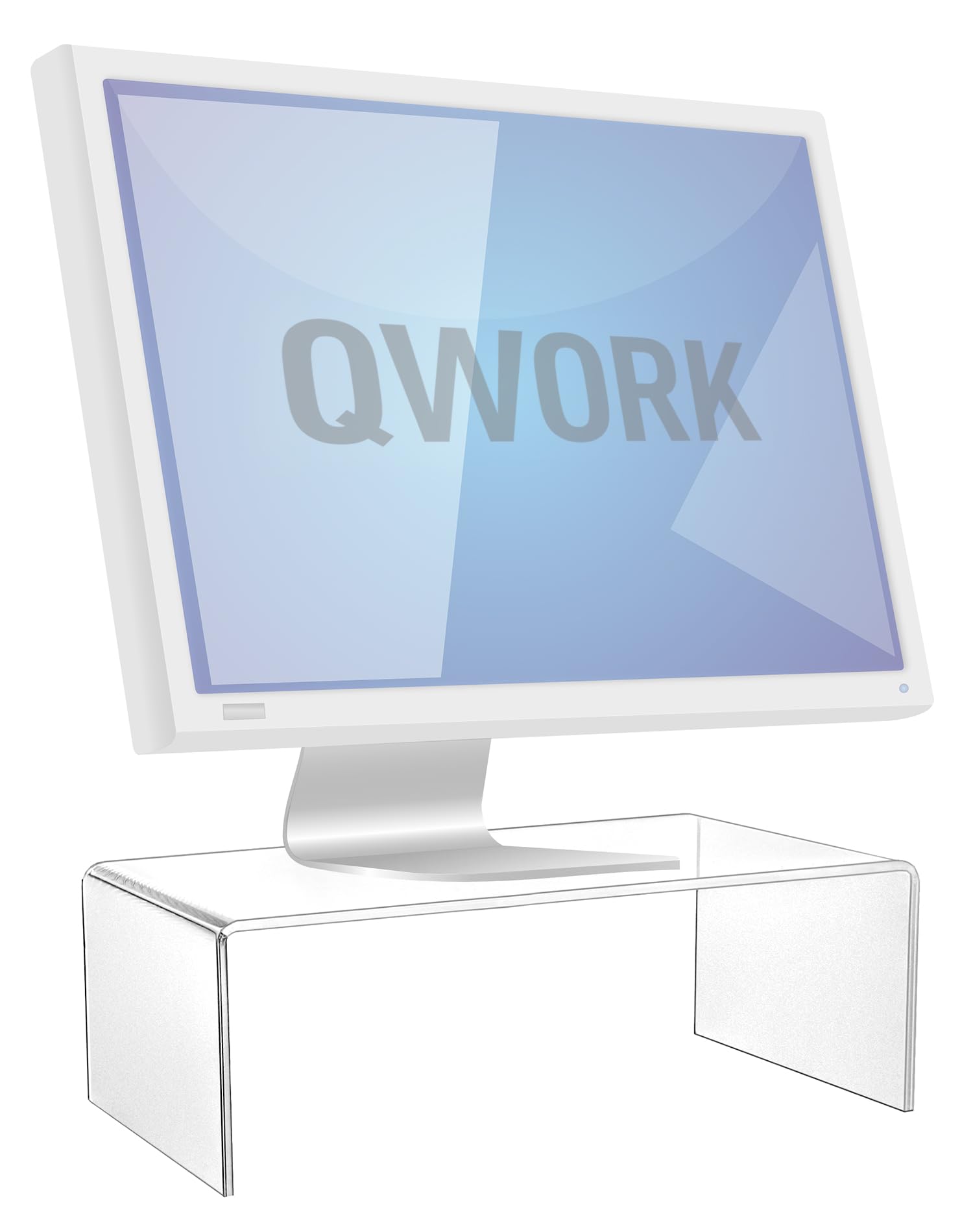 QWORK® Monitor Stand , Acrylic Laptop Stand , Acrylic Shelves , 30 x 15 ...