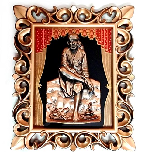 Sai Baba Frames - 35 cm Copper Finished : Amazon.in: Home & Kitchen