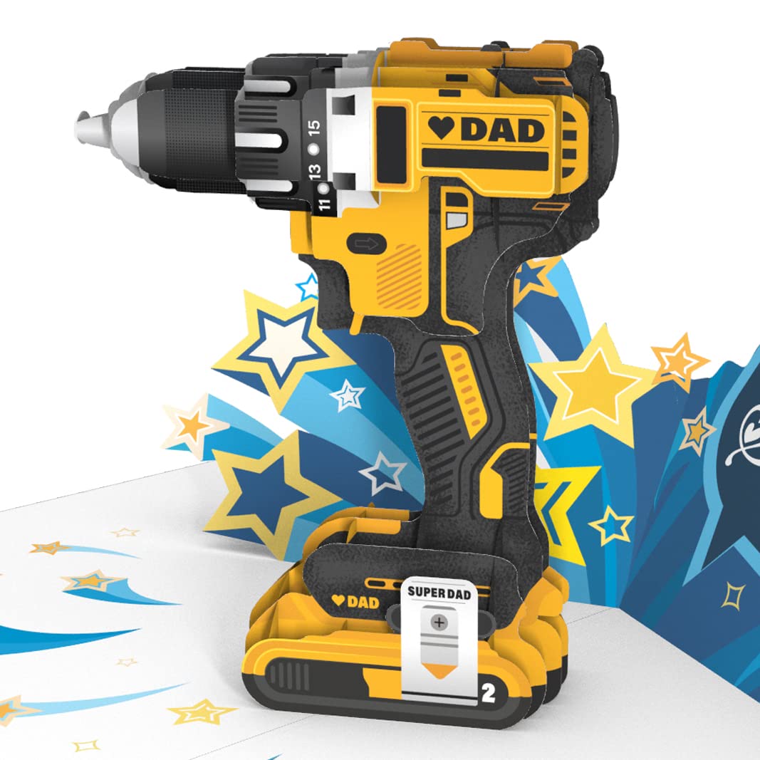 Unipop Cordless Drill Pop Up Card Fathers Day Card Dad | Desertcart Japan