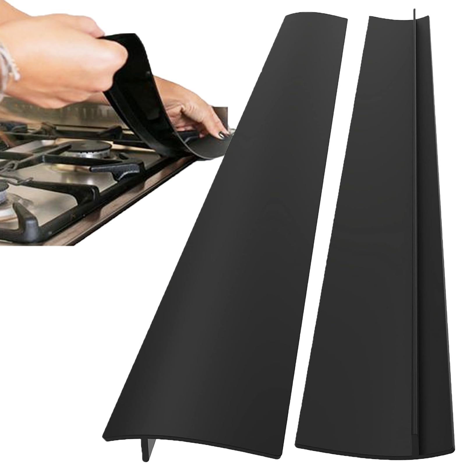 2-Pack Kitchen Silicone Counter Gap Filler,Heat-Resistant Cooker ...