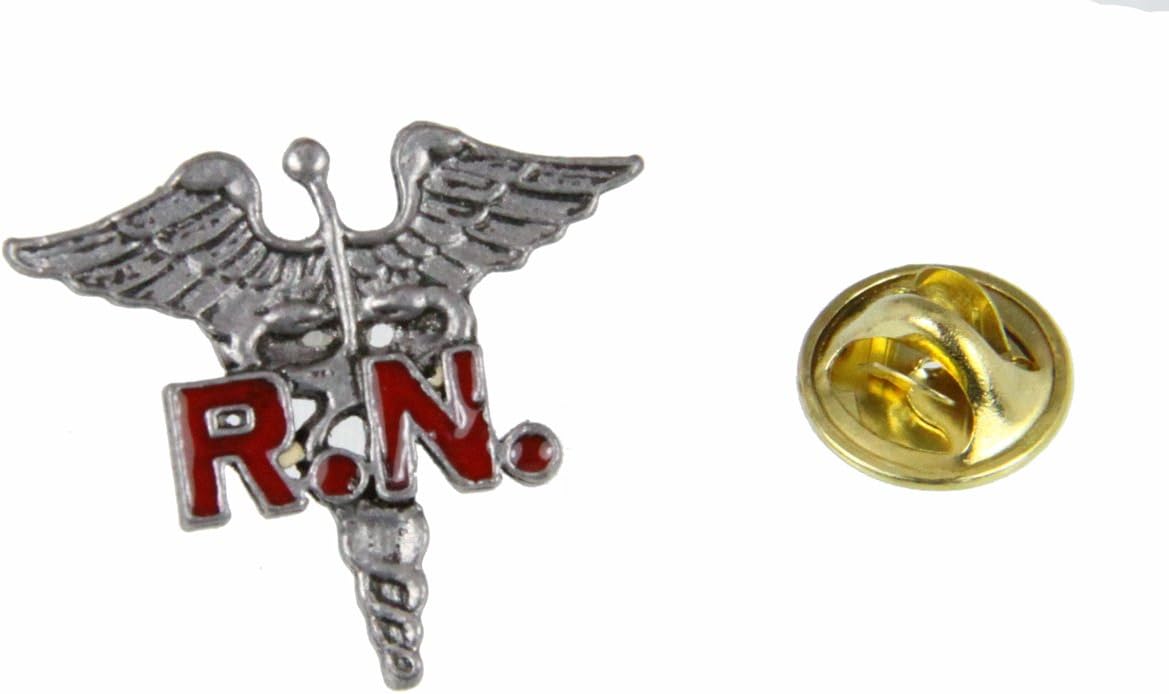 Amazon.com: 6030576 Nurse Lapel Pin RN LPN Tie Tack Brooch Collar Rod ...