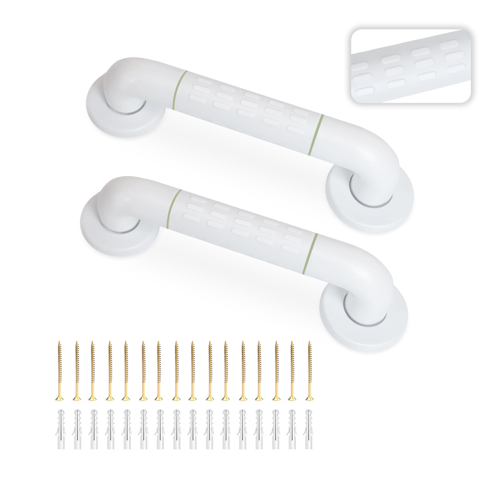 GIYIM Grab Rails for Bathroom - 2 Pack Stainless Steel Core Shower Rail ...