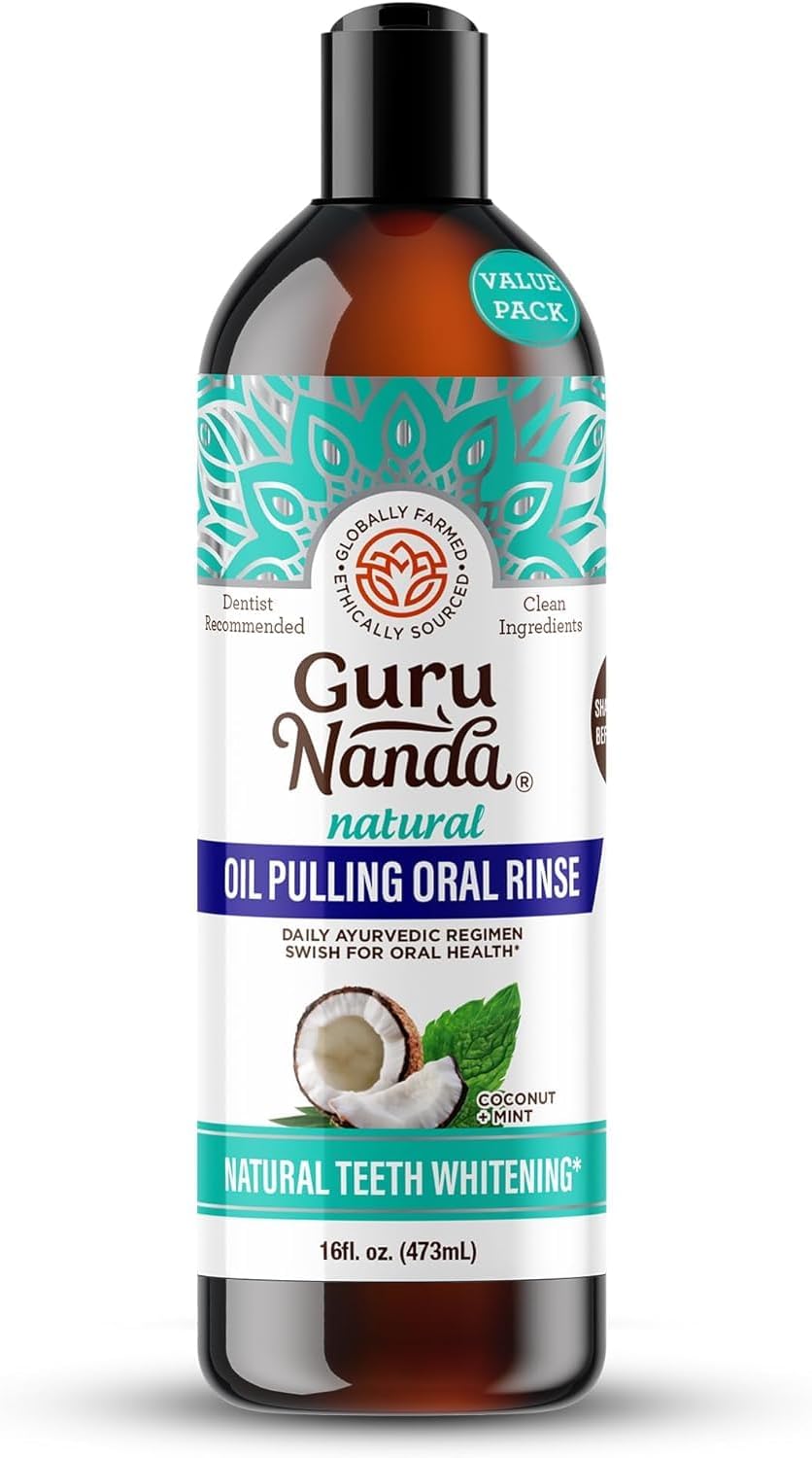 Amazon.com: GuruNanda Coconut Oil Pulling with 7 Essential Oils and ...