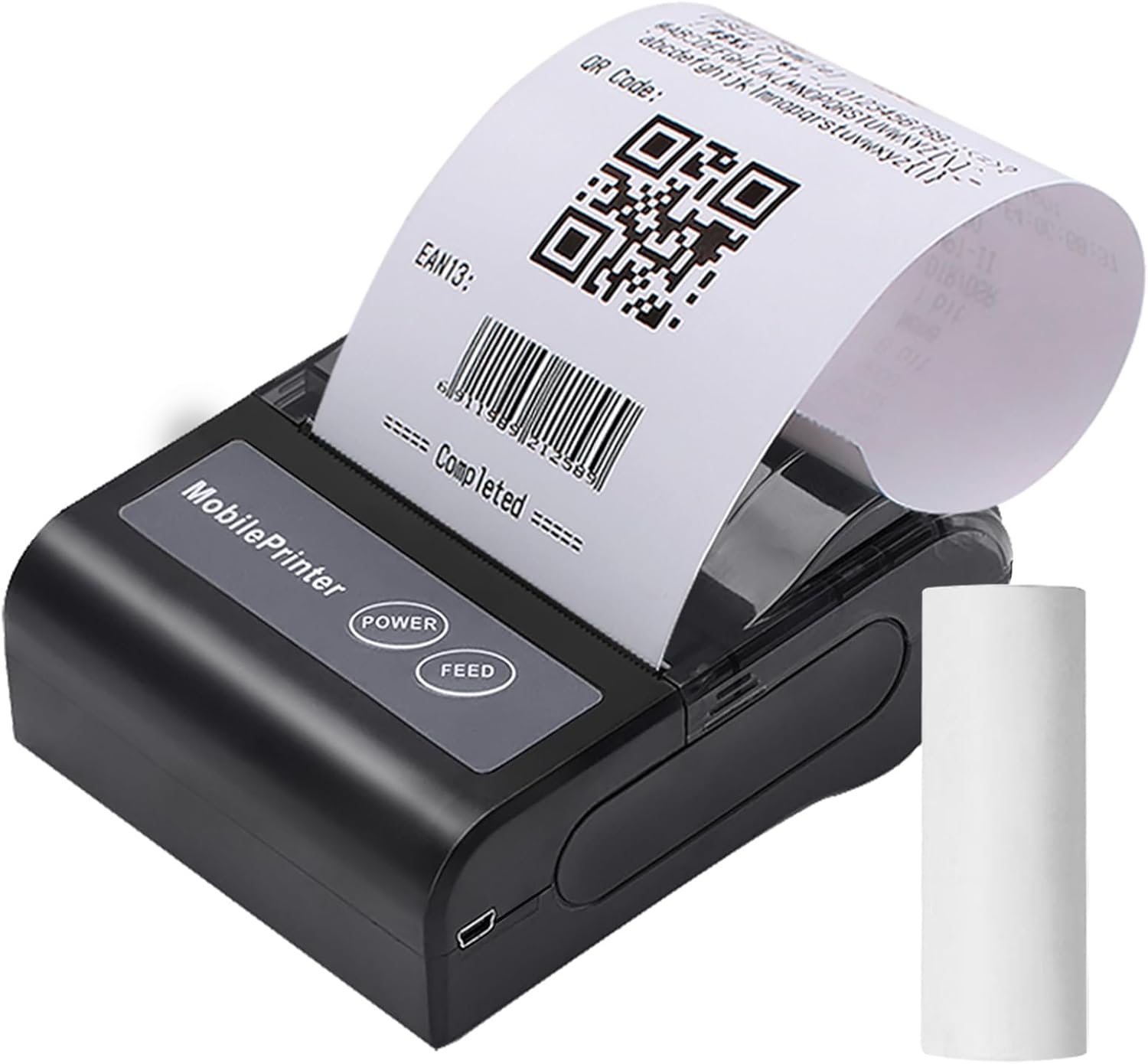 Receipt Printer, BT 80mm Thermal Receipt Printer Personal Mini Bill POS ...