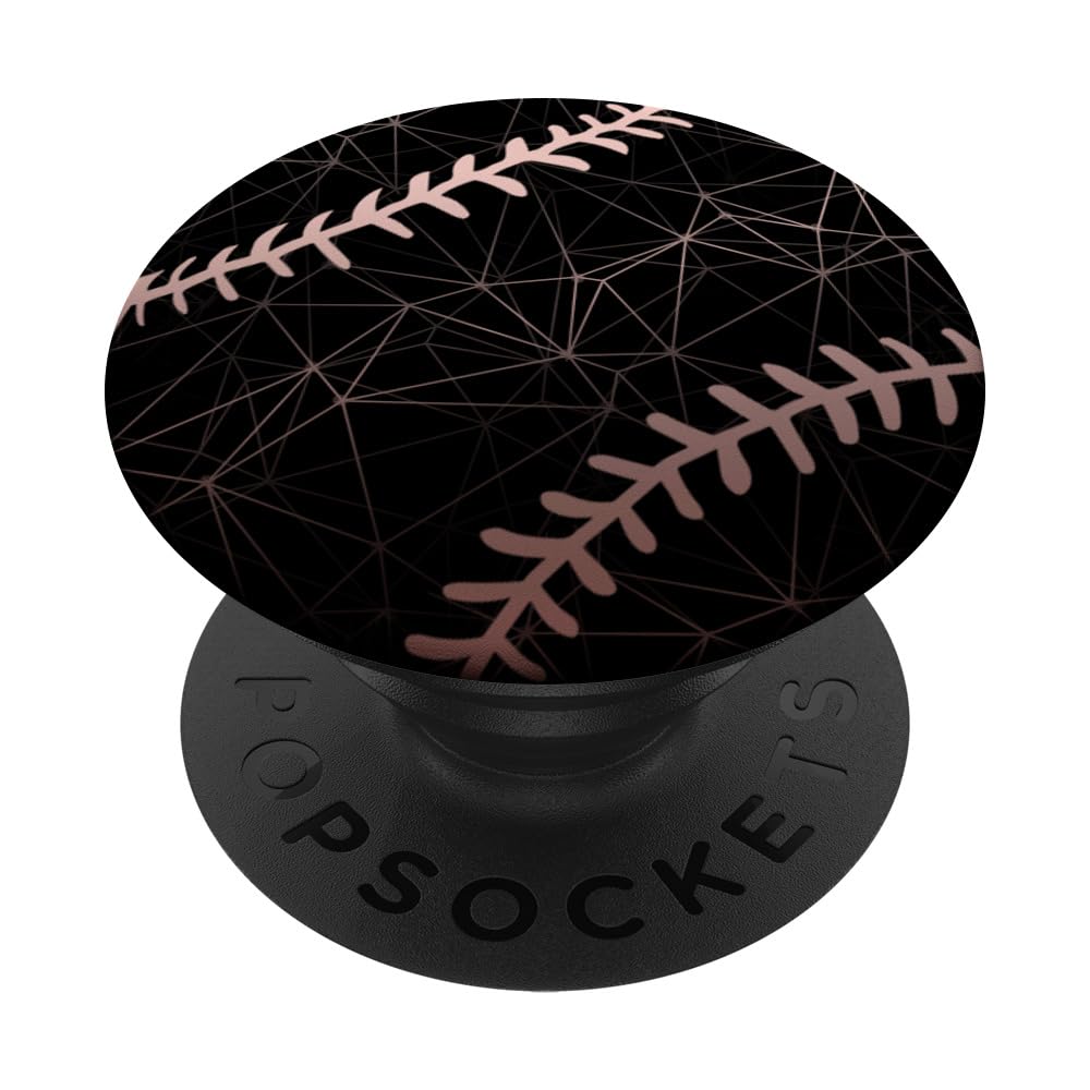 Amazon.com: pink Geometric Baseball On a Black PopSockets Standard ...