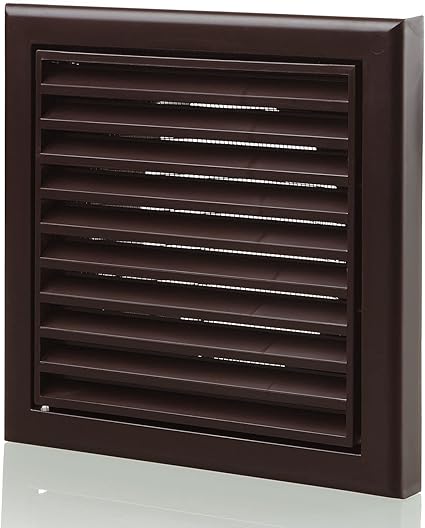 Brown 100mm 4 Inch Plastic Louvred Wall Grille Vent Ceiling Extractor ...