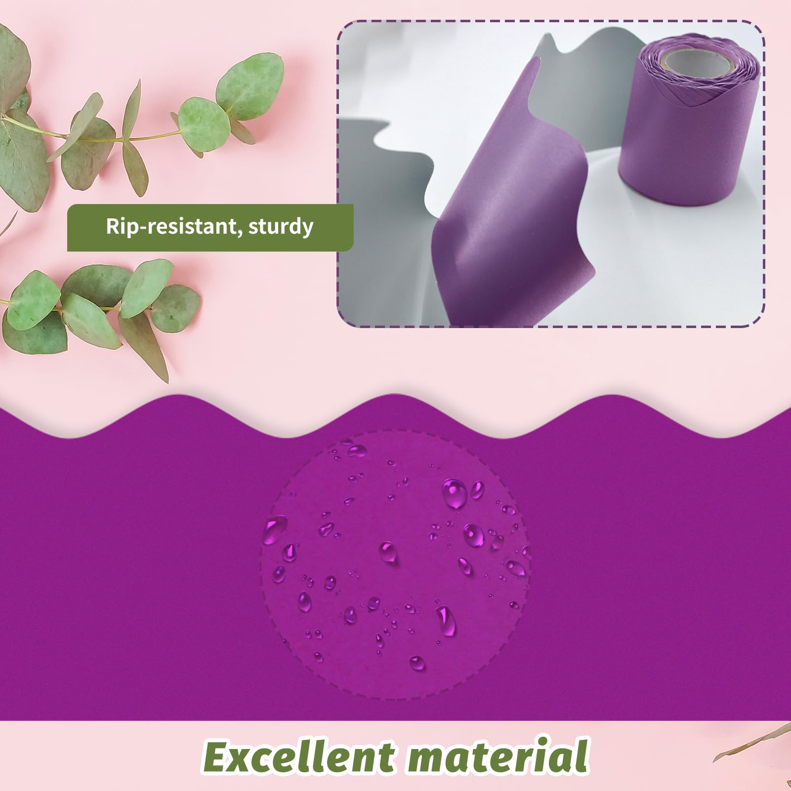 Snapklik.com : 8 Rolls 262.4 Ft Purple Bulletin Board Borders - Purple ...