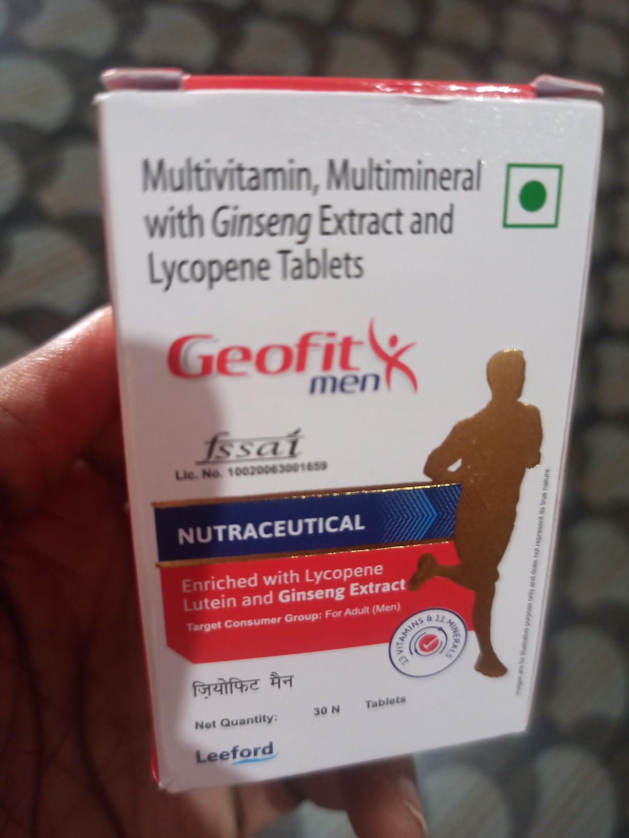 Geofit Multivitamin with Biotin Tablet for Men with Ginseng Extracts ...