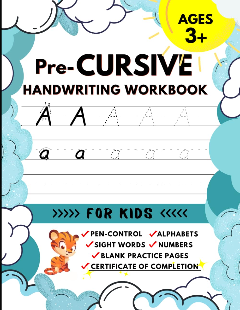 PRE-CURSIVE HANDWRITING WORKBOOK: Learn and Practice Pre-cursive ...