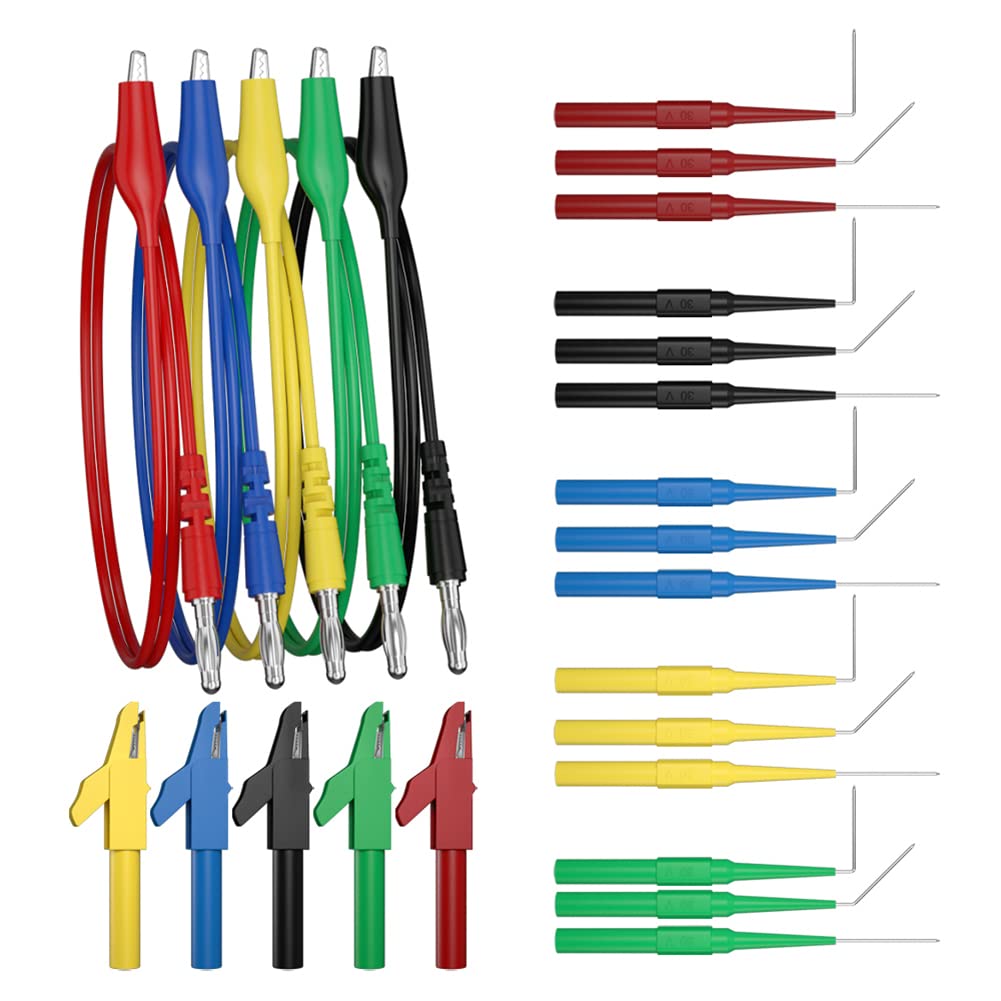 Snapklik.com : Test Lead Kit 25pcs Alligator Clip To 4mm Banana Plug ...