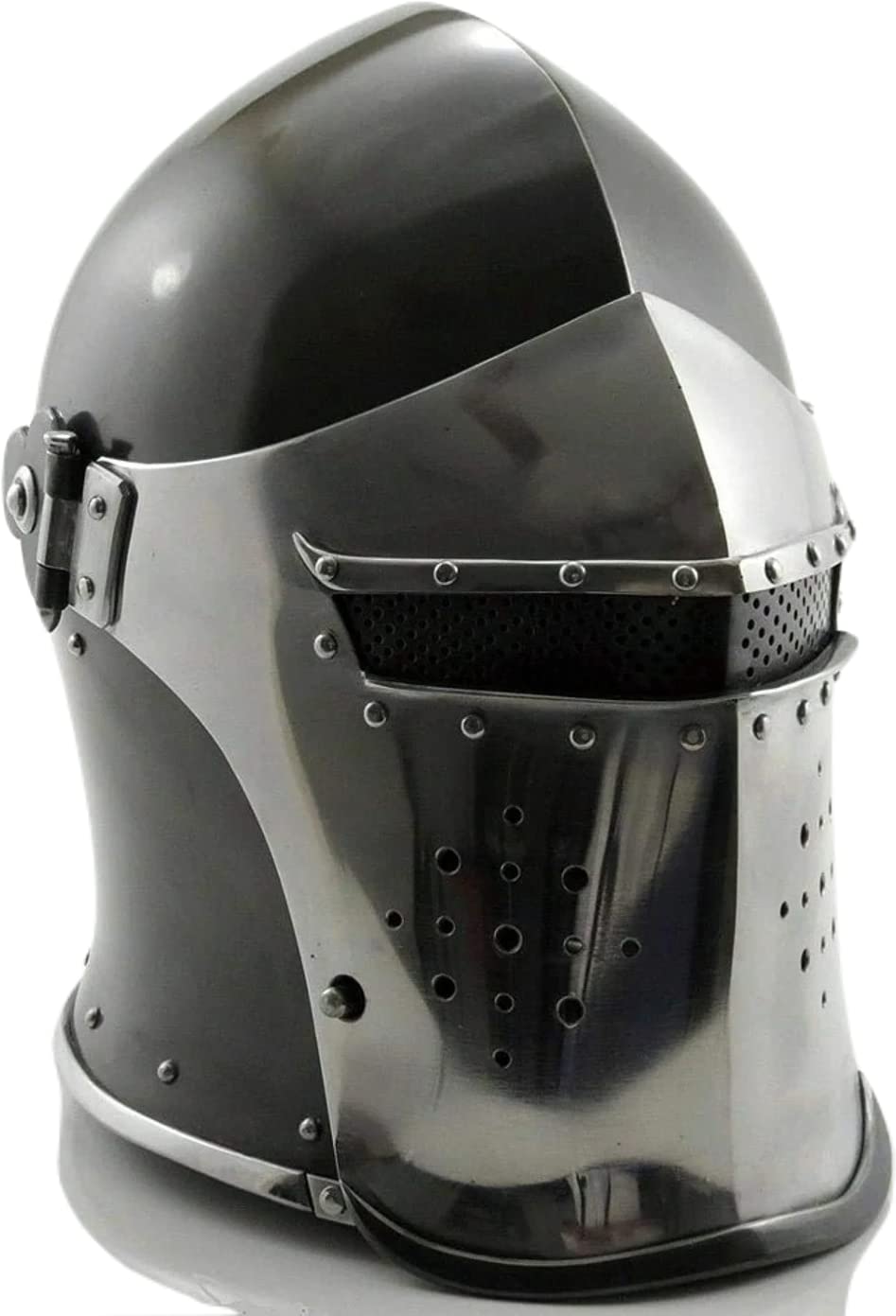 Buy Medieval Barbuta Viking Battle Knight Helmet, Black Medieval ...