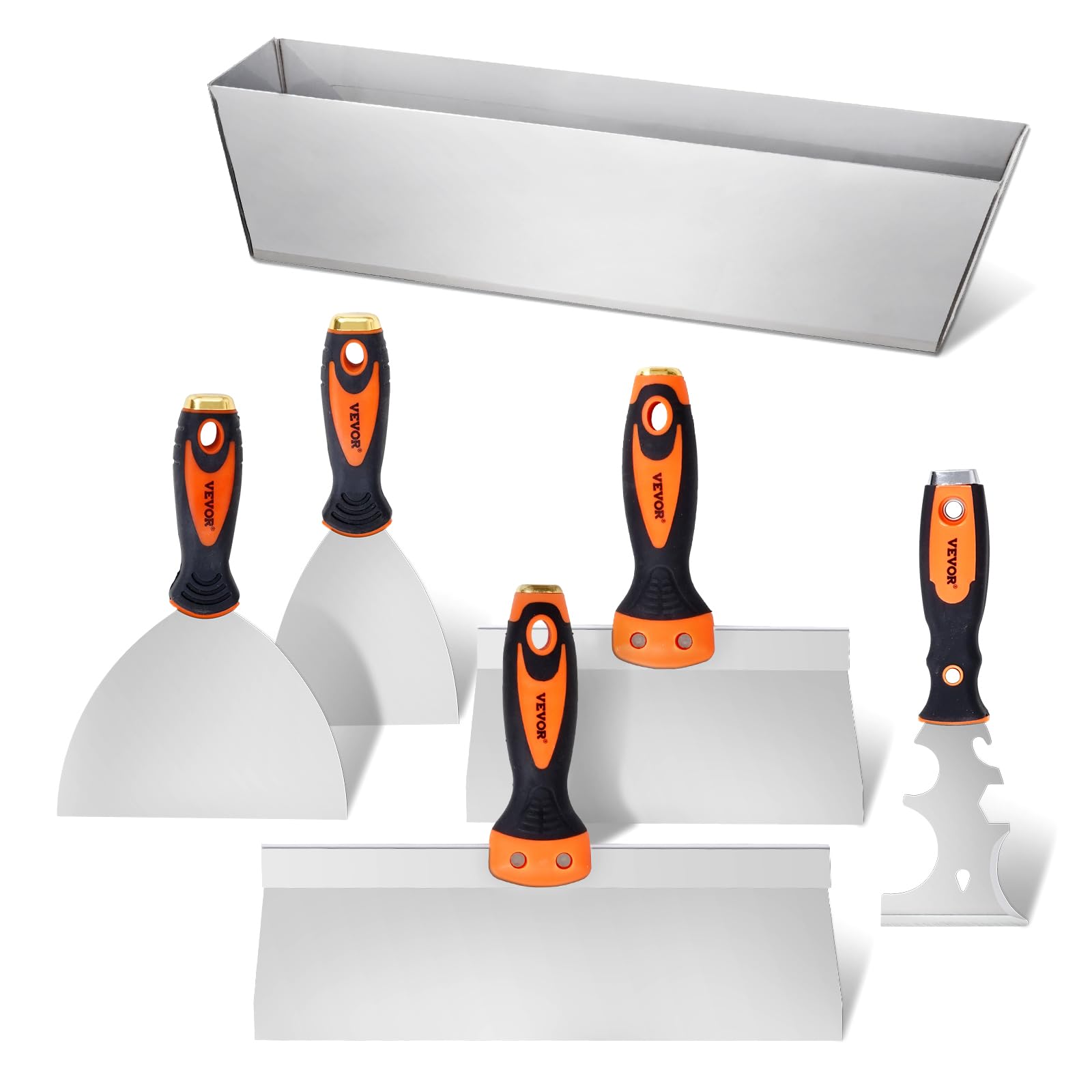 VEVOR Drywall Knife Set, 6 PCS Drywall Tools Includes 3" Painter ...