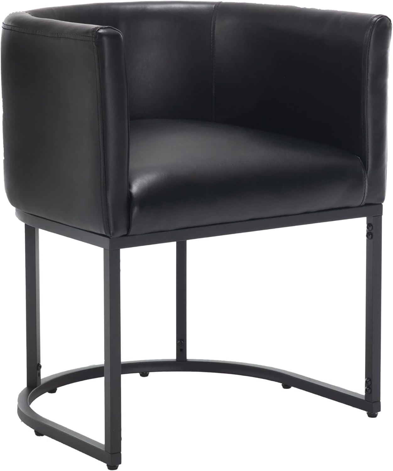 Amazon.com - HNY Mid Century Modern Upholstered Barrel Black Dining ...