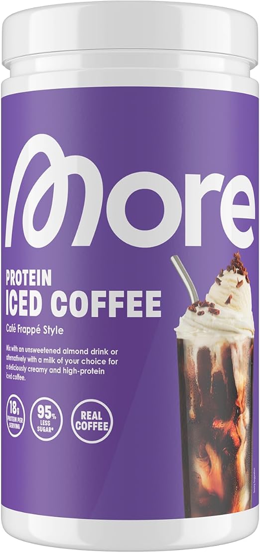 MORE Protein Iced Coffee, Café Frappé Style, 500 g, Eiskaffee mit ...
