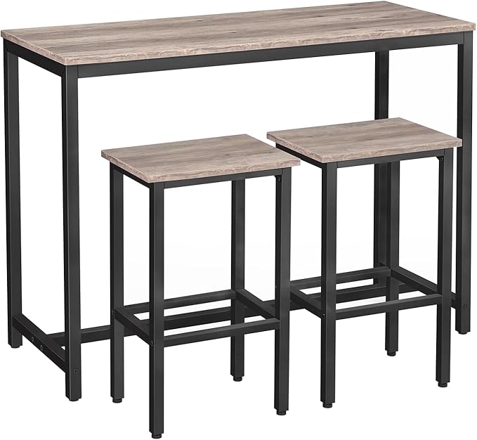 Amazon.com - HOOBRO Bar Table and Chairs Set, 47.2” Rectangular Pub ...
